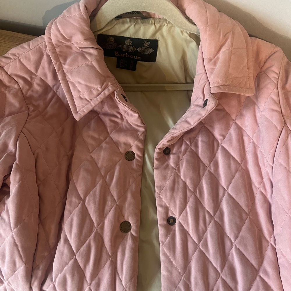 Light Pink Barbour Jacket! Gently Used But Ready For … - Gem